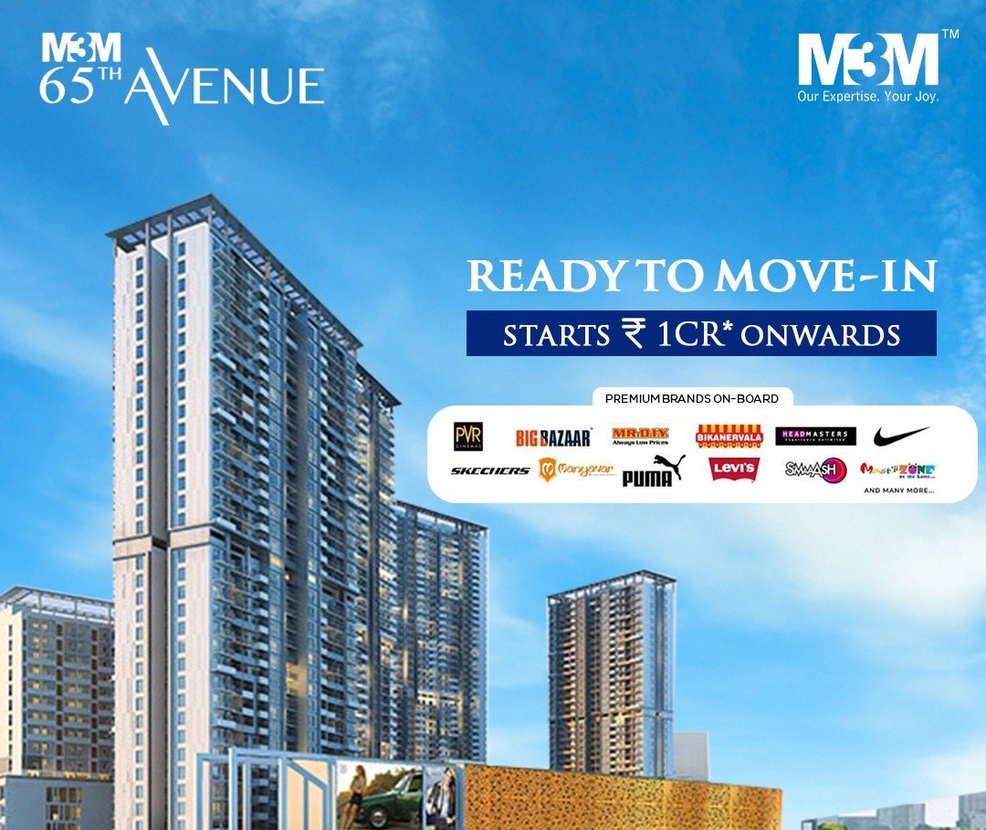 Ready To Move In Price Starting Rs 1 Cr Onwards At M3M 65th Avenue In Ready To Move In Price Starting Rs 1 Cr Onwards At M3M 65th Avenue In